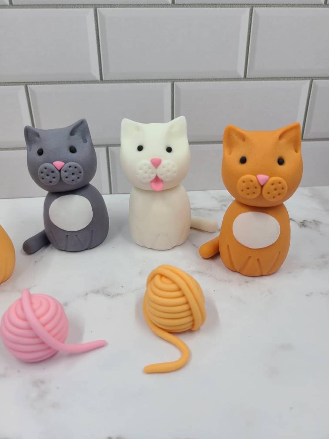 Fondant Cat Cake Toppers Fondant Cats Cat Lover Party Cat - Etsy
