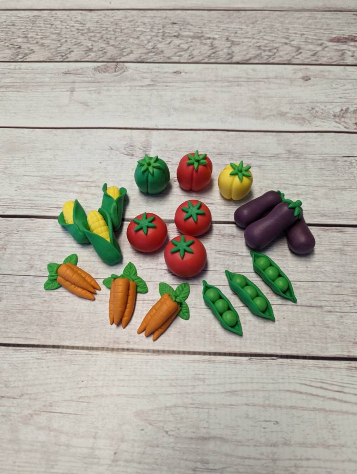 Vegetable Cake Topper - Veggie Cupcake Toppers - Garden Party - Fondant ...