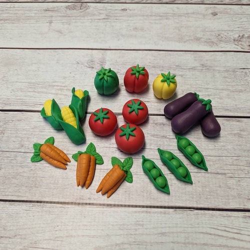 Vegetable Cake Topper Veggie Cupcake Toppers Garden Party - Etsy
