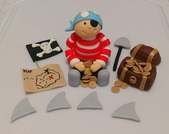 Pirate Ship Round Edible Cake Icing or Wafer Topper Decoration - Etsy