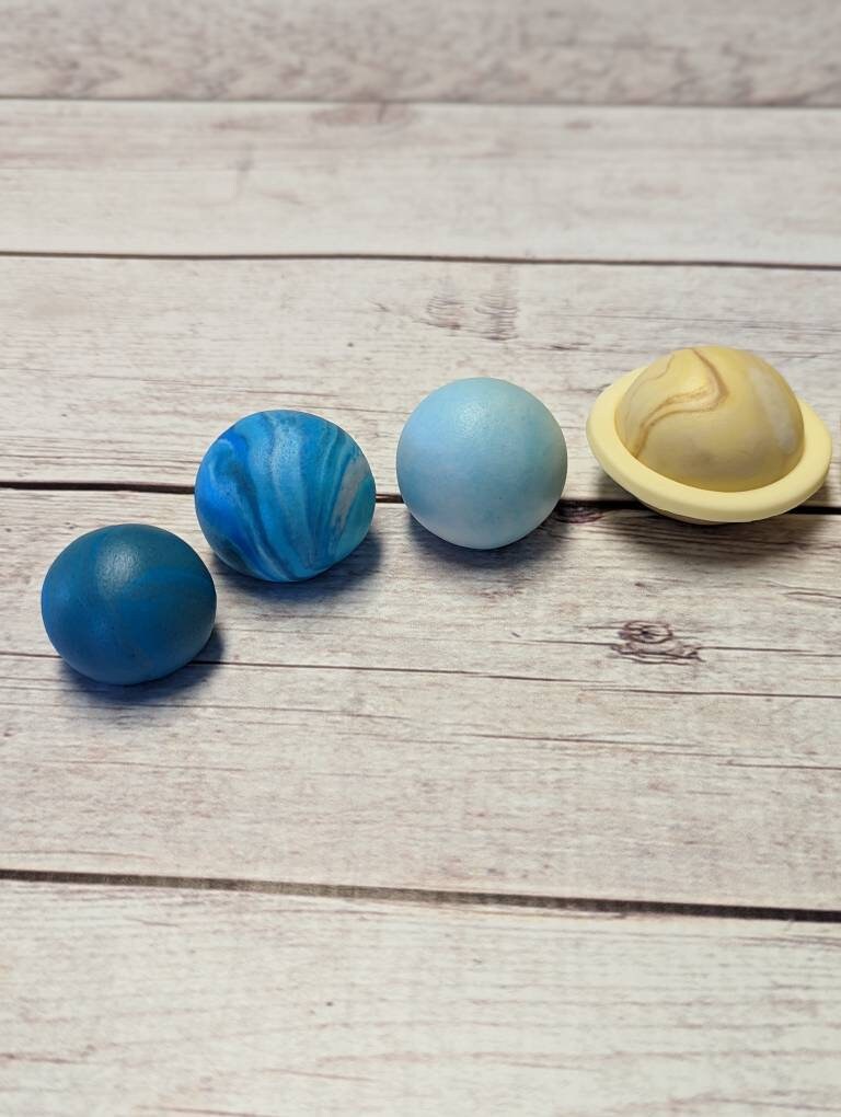 Fondant Planets Planet Cake Toppers Neutral Color Fondant - Etsy