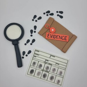 Fondant Detective Cake Toppers - Fondant Crime Scene - Fondant Escape ...