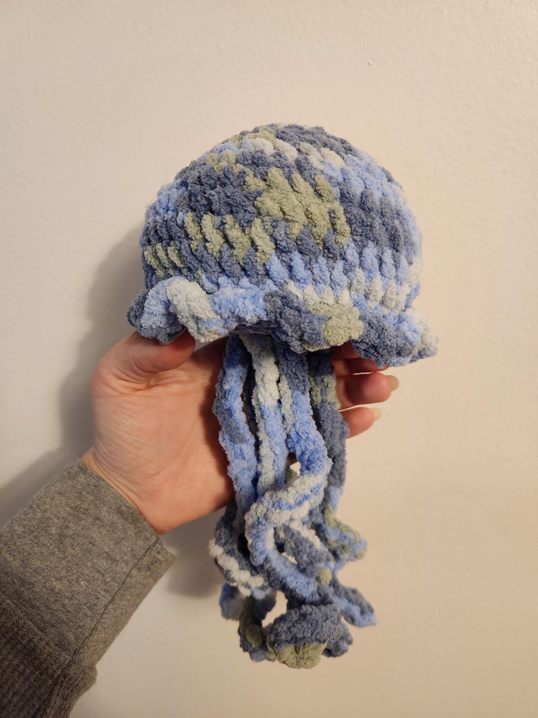 Crochet Jellyfish Plush – Amigurumi Ocean Toy – Soft Baby Shower Gift ...