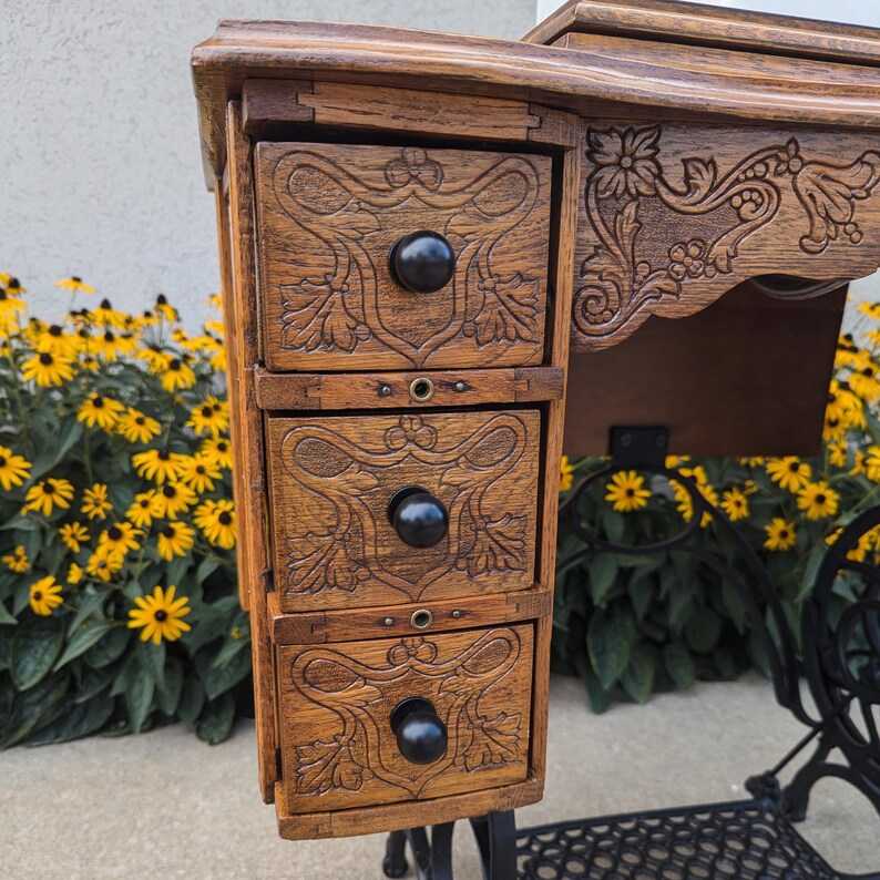 Vintage Sewing Machine Cabinet Bathroom Vanity Upcycle - Etsy