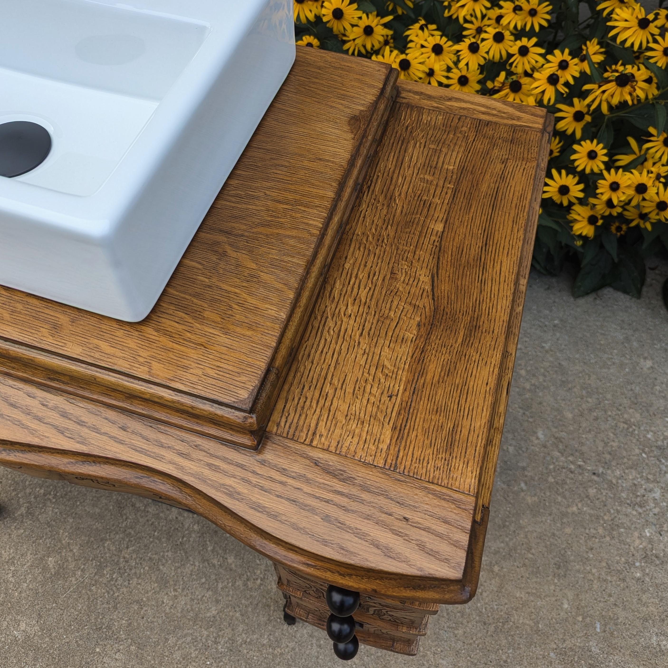Vintage Sewing Machine Cabinet Bathroom Vanity Upcycle - Etsy