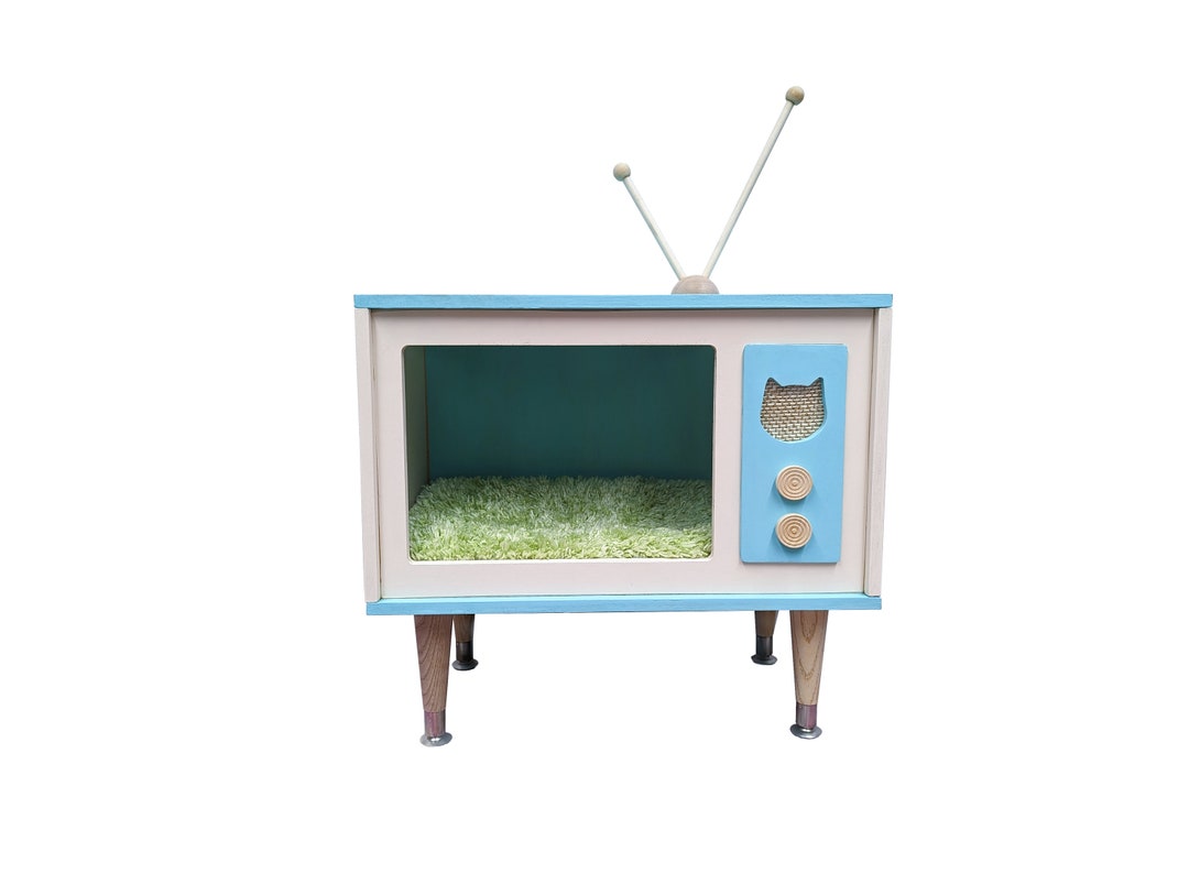 Retro TV MCM Cat Condo Pet Bed - Etsy