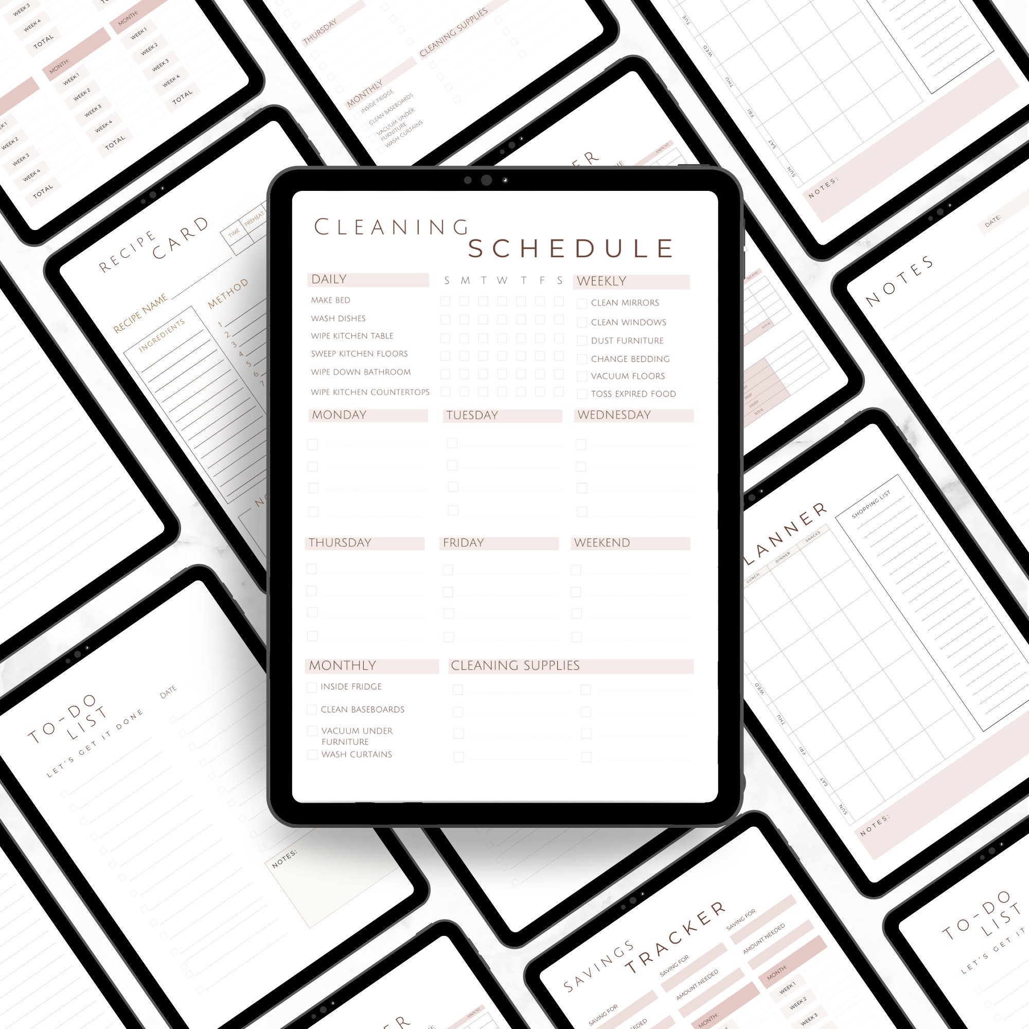 Household Planner, Home Management Binder, Meal Planning, Cleaning ...