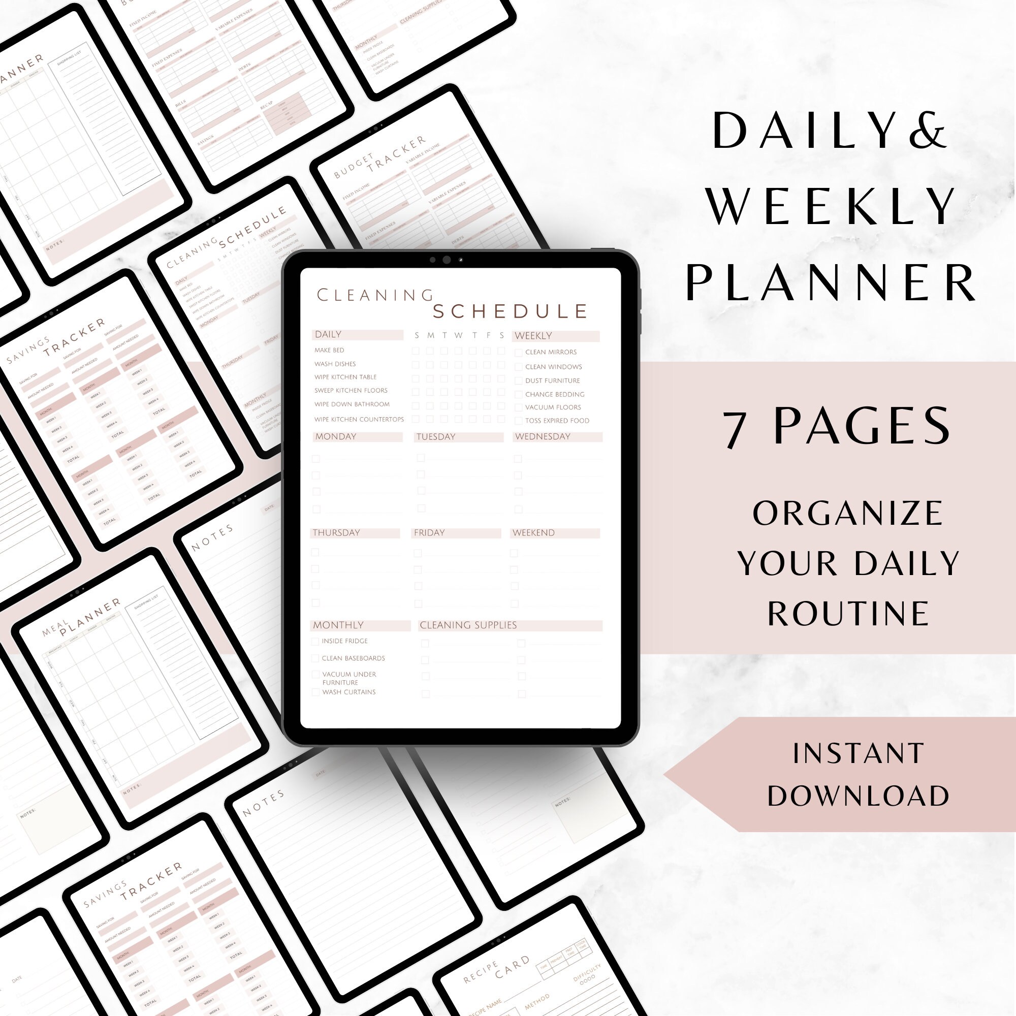 Household Planner, Home Management Binder, Meal Planning, Cleaning ...