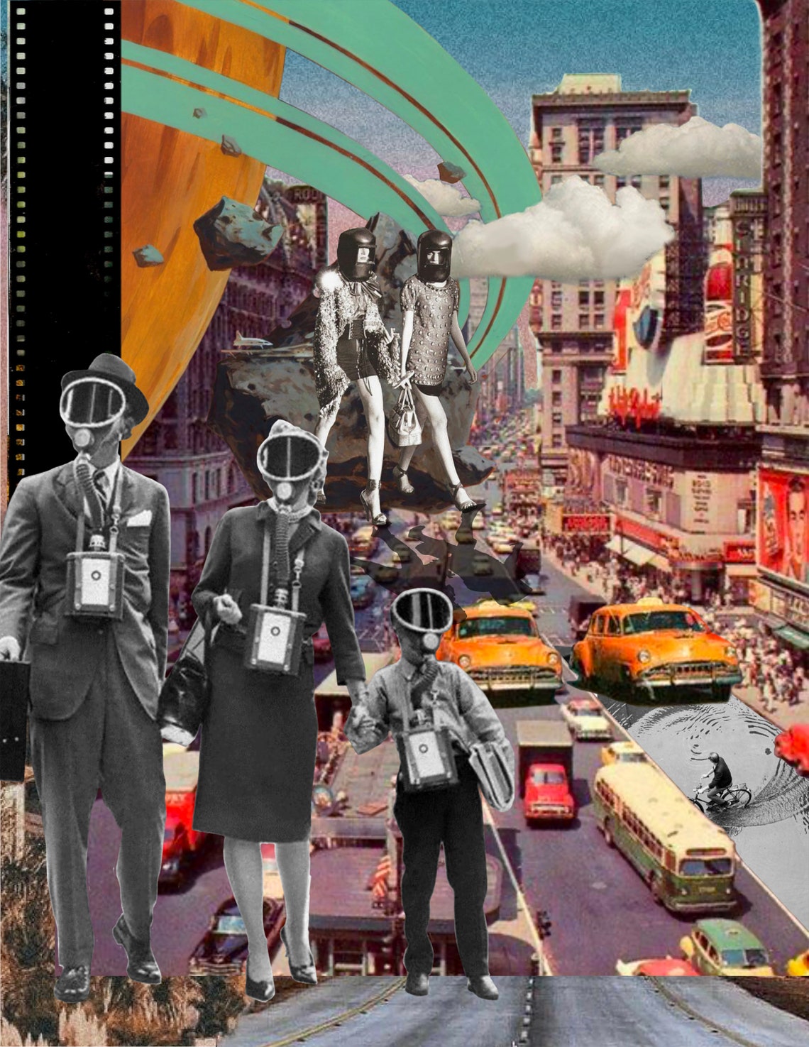 Digital Retro Collage, Printable Digital Collage, Surreal Collage DIY ...