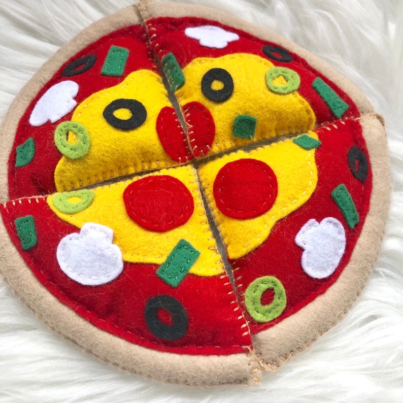 Pizza Toys, Handmade, Felt, Pretend Play, Kids - Etsy