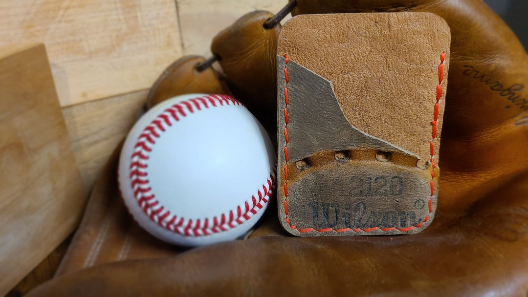 Genuine Leather Front Pocket Wilson Baseball Glove Wallet - Etsy