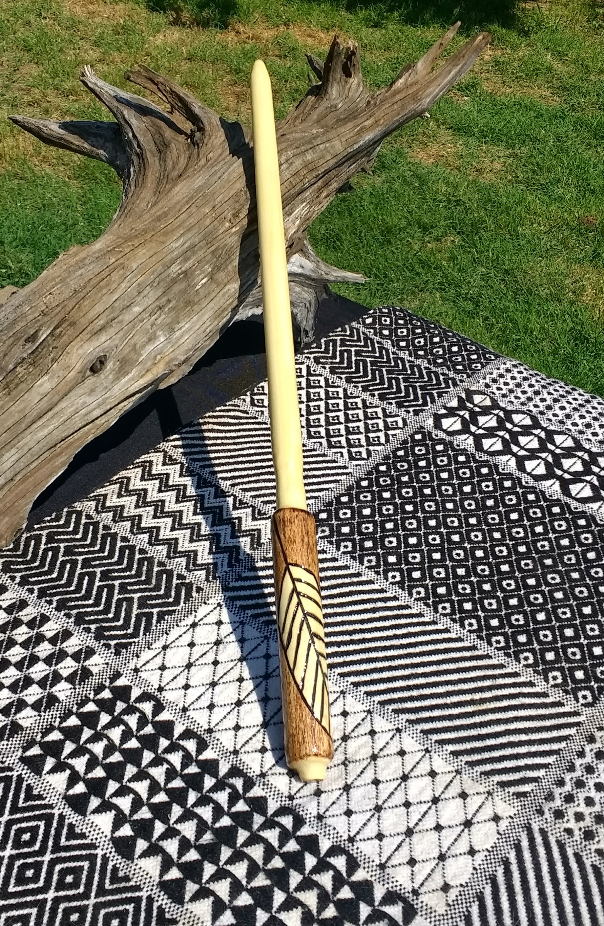Feather Wand | Poplar Wand | Handmade | Wooden Wand | Magic Wand ...
