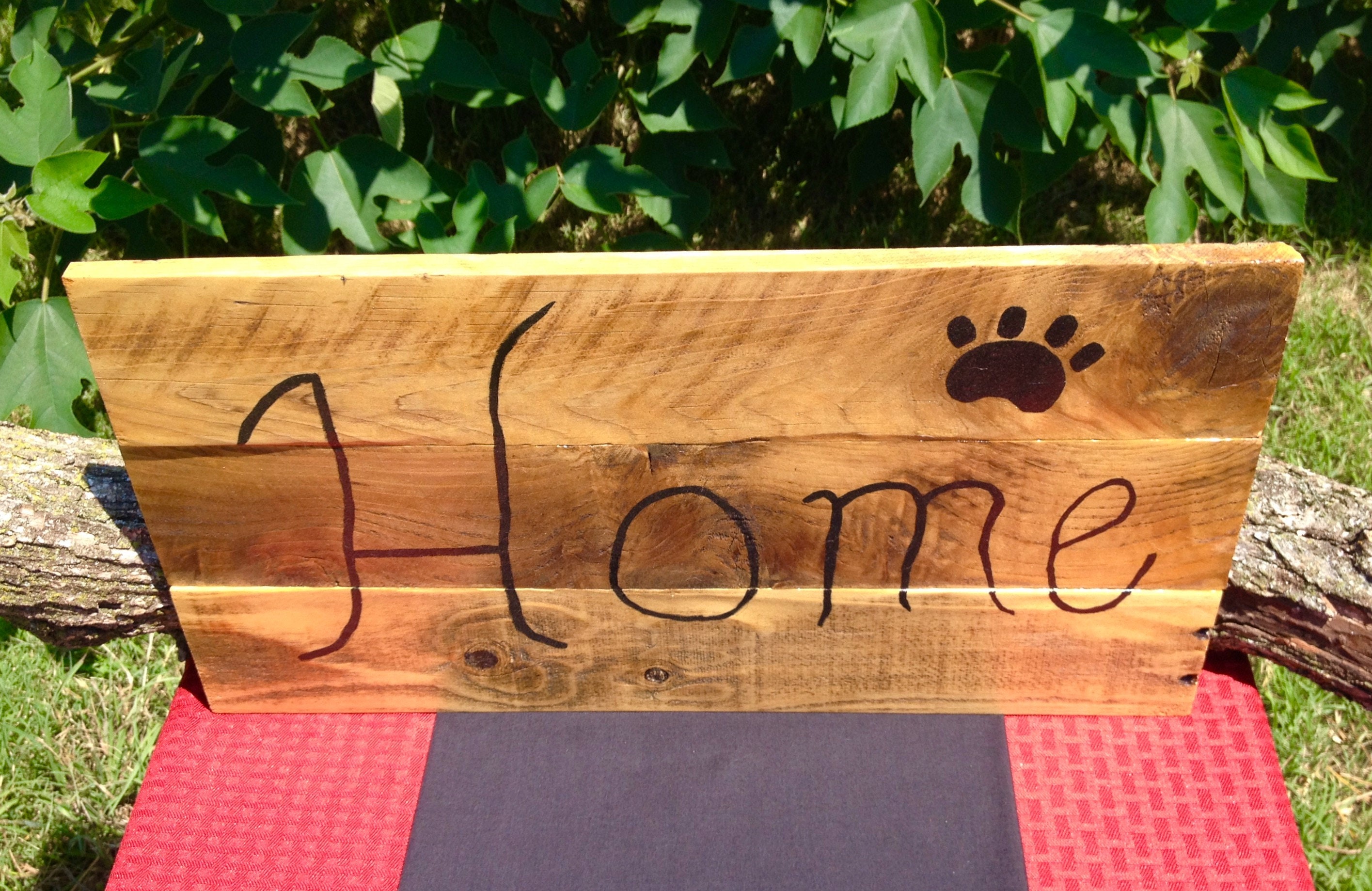 Home Sign Reclaimed Wood Welcome Sign Recycled Material Wall Hanging ...