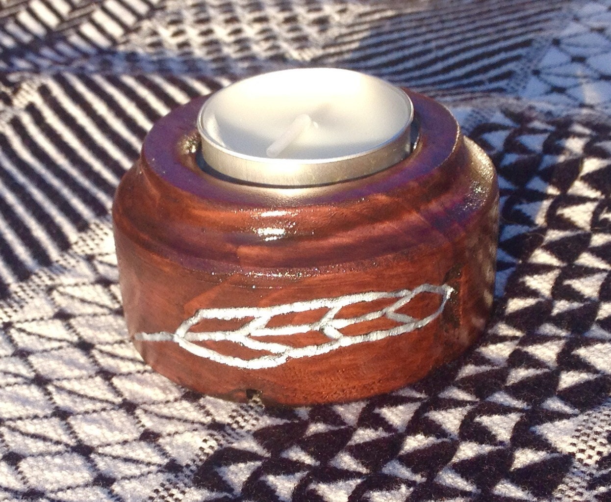 Inkwell Candle Holder | Reclaimed Wood | Quill and Ink Design ...