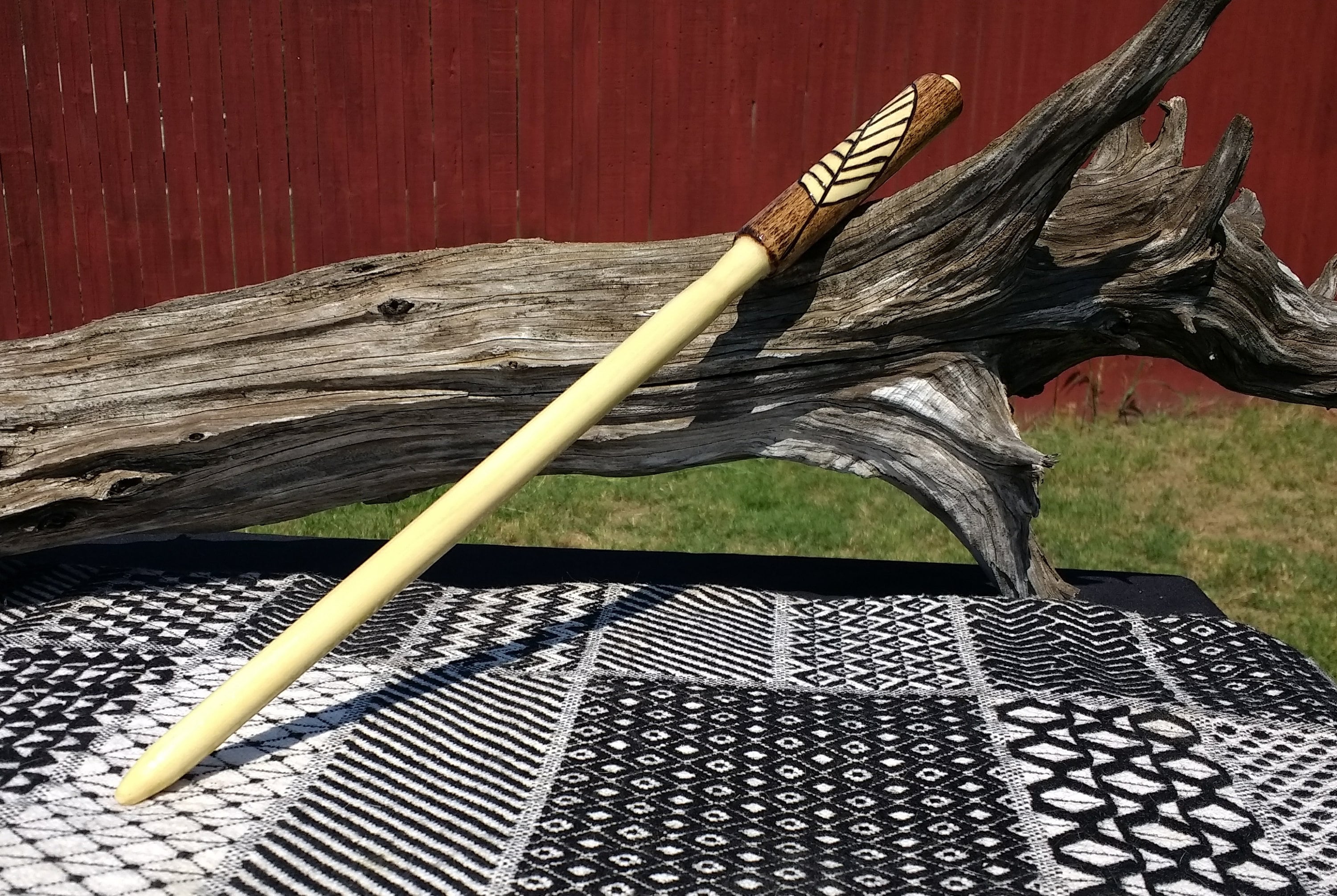 Feather Wand | Poplar Wand | Handmade | Wooden Wand | Magic Wand ...
