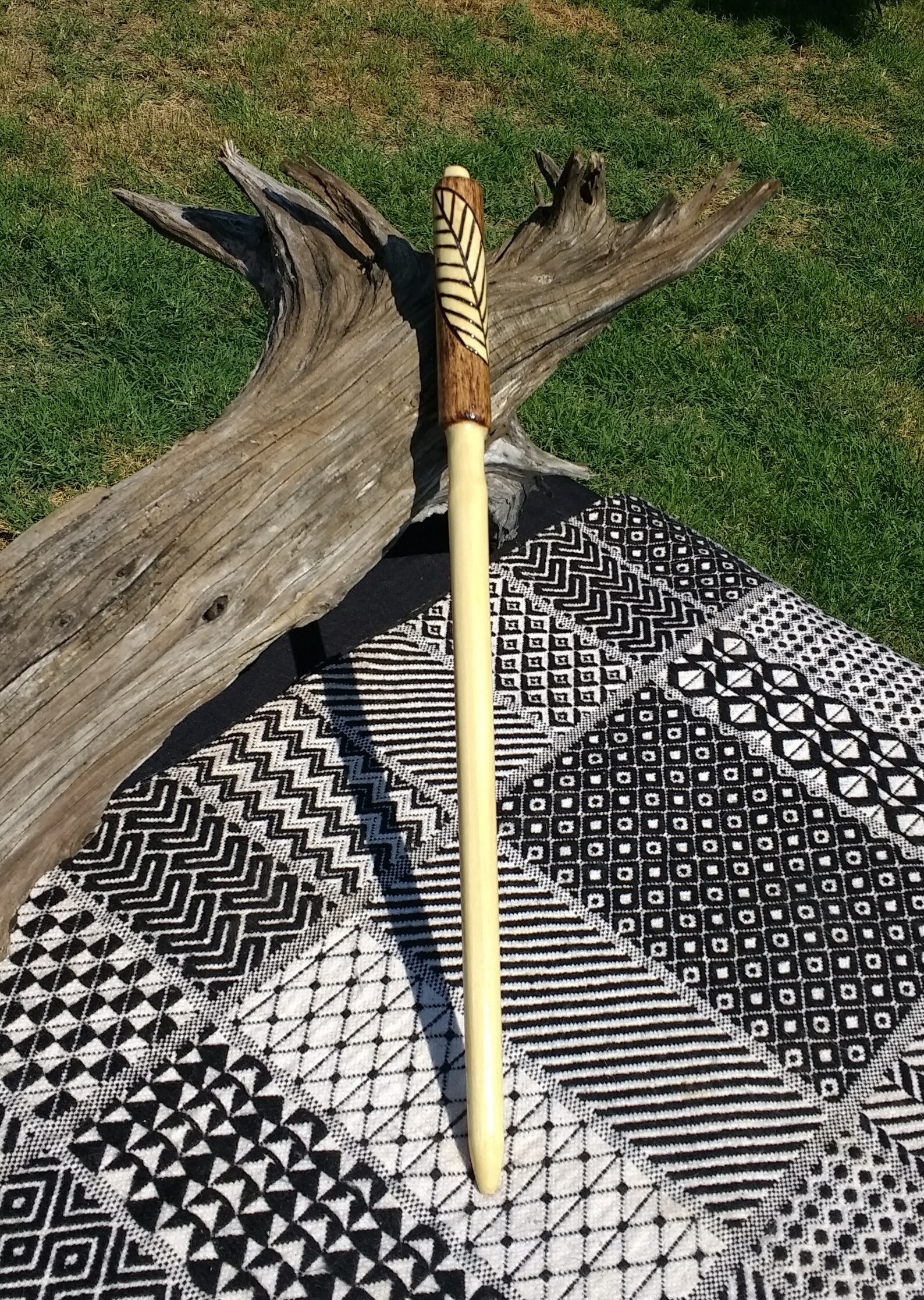 Feather Wand | Poplar Wand | Handmade | Wooden Wand | Magic Wand ...