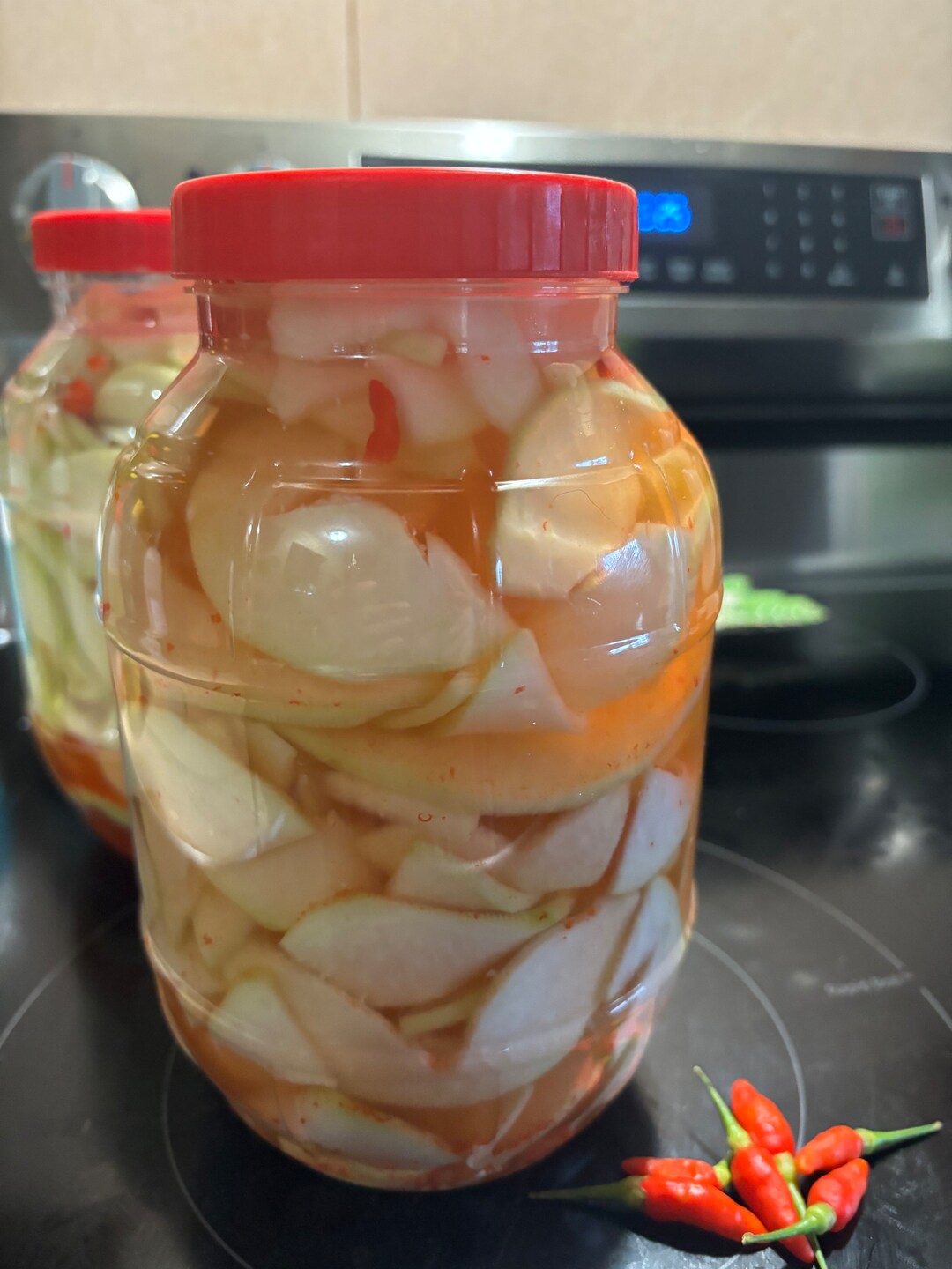 4 Pounds Guam-grown Pickled Green Papaya With Real Guam Boonie Peppers ...