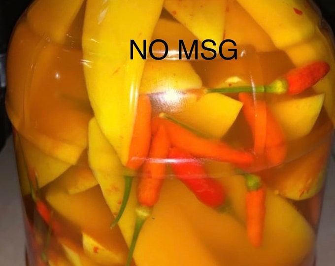 4lbs Mango Pickled With Real Guam Boonie Peppers Sweet and Spicy. - Etsy
