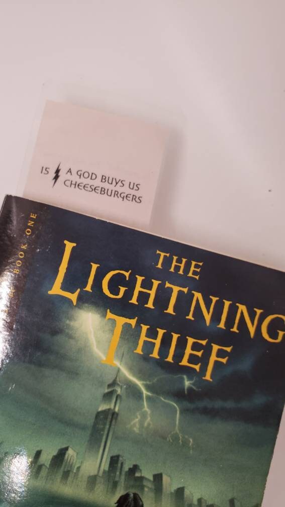 Percy Jackson Bookmark / Person Jackson Book Page - Etsy
