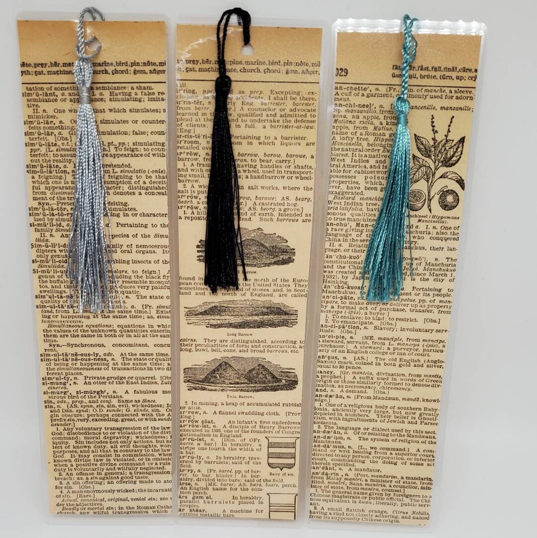 Dictionary Book Page Bookmark / Bookmark / Upcycled Bookmark - Etsy