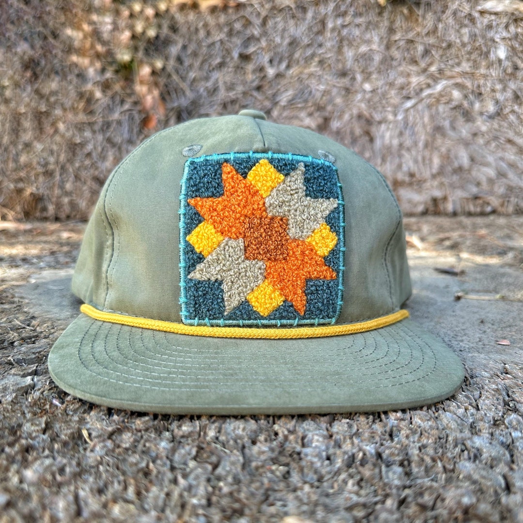 Custom Chenille Quilt Square Patch Hat, Quilt Hat, Hats for Women ...