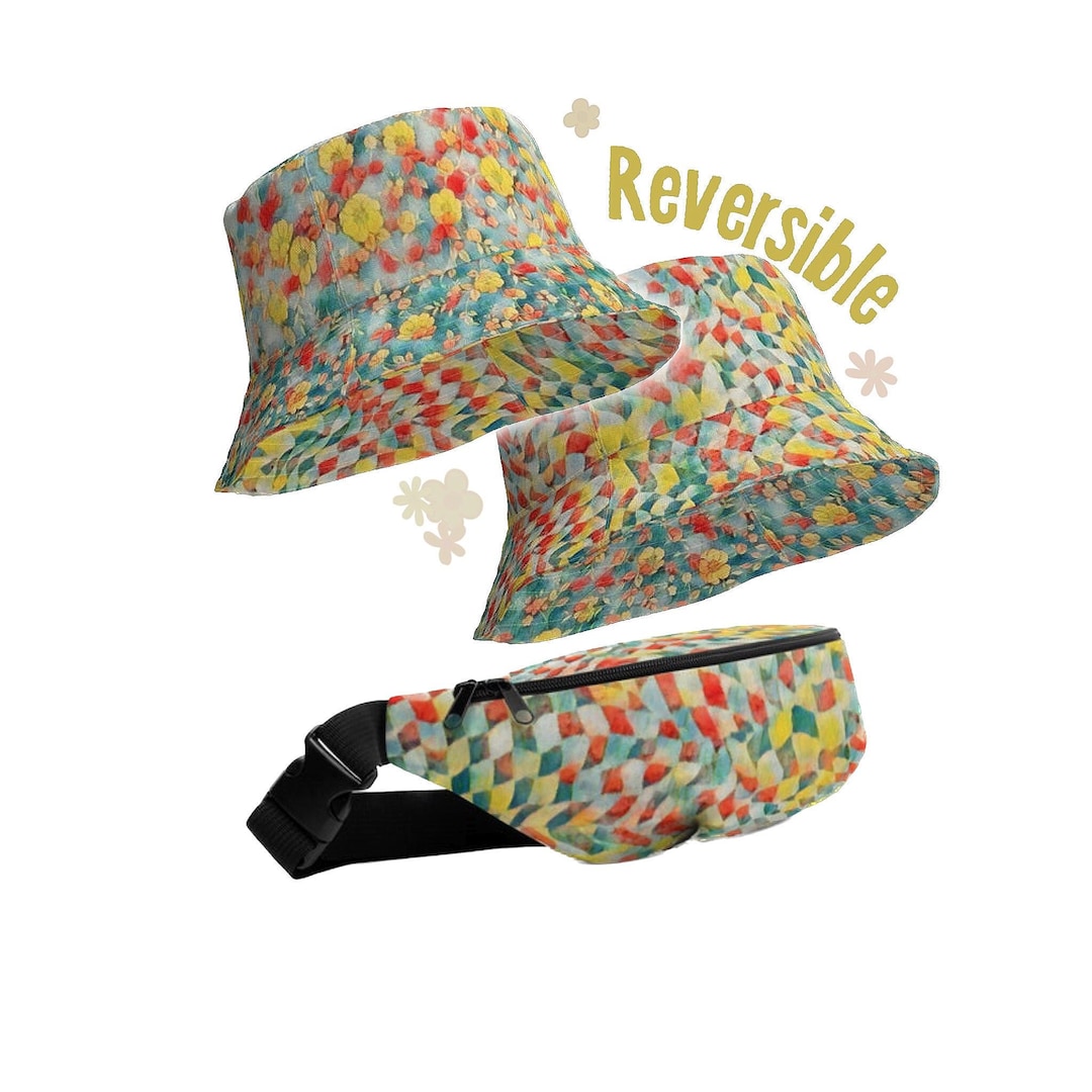 Abstract Floral Checker Print Fanny Pack, Fanny Pack Women, Gift Set ...