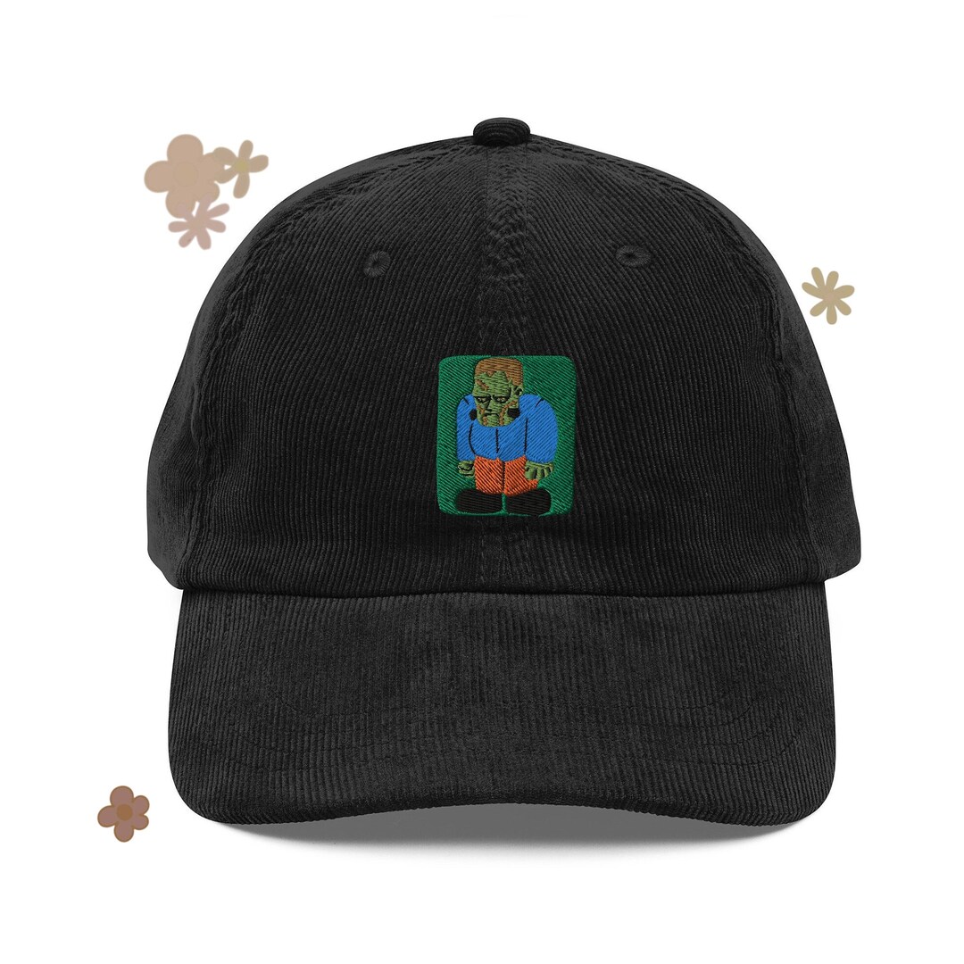 Frankenstein Hat, Halloween Hat, Embroidered Hat, Corduroy Hat, Mens ...
