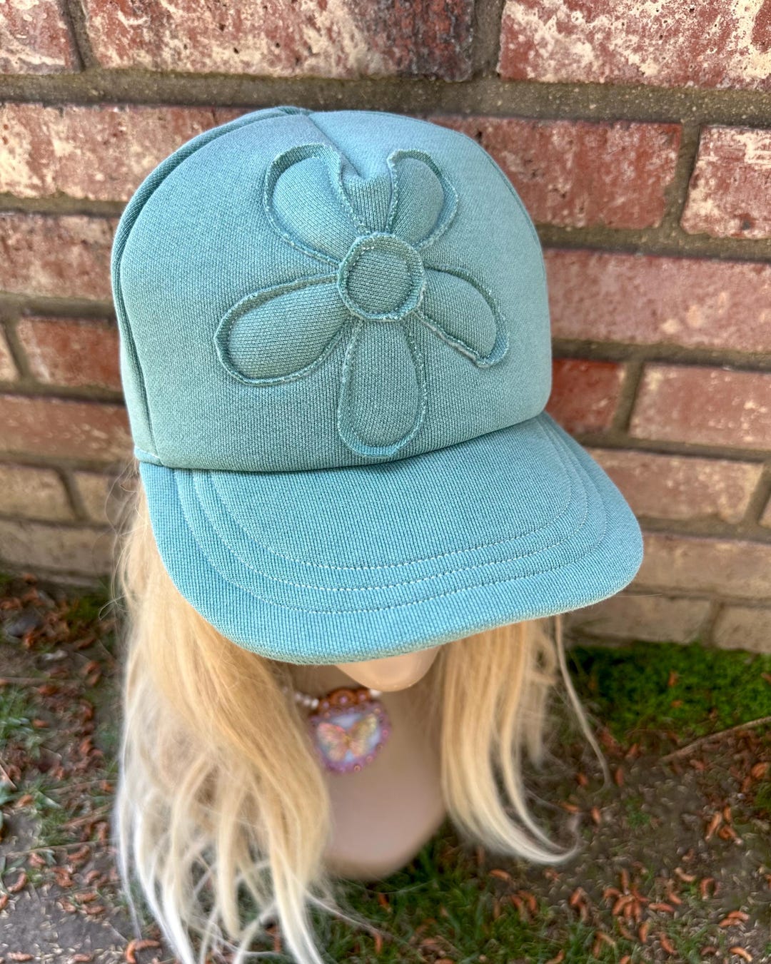 Upcycled Baseball Hat for Women, Flower Hat, Hats for Women, Trucker ...