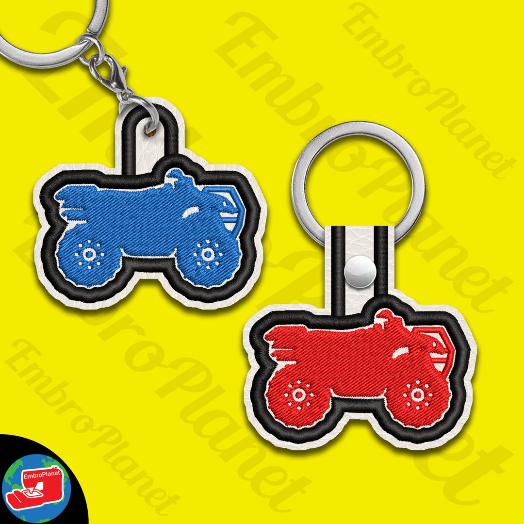 Satin ATV Snap Eyelet Keychain Digital Item - Tab Key Fob ITH Keyring ...