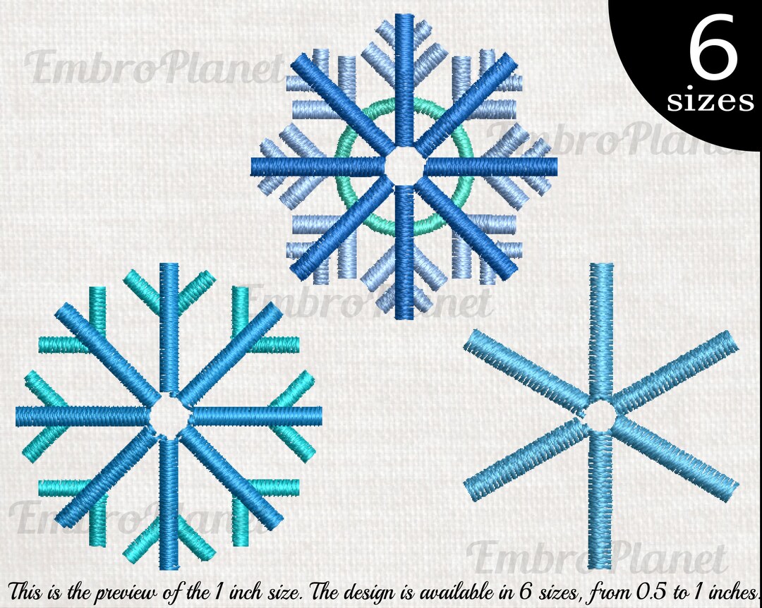 Small Snowflakes Designs for Embroidery Machine Instant Download ...
