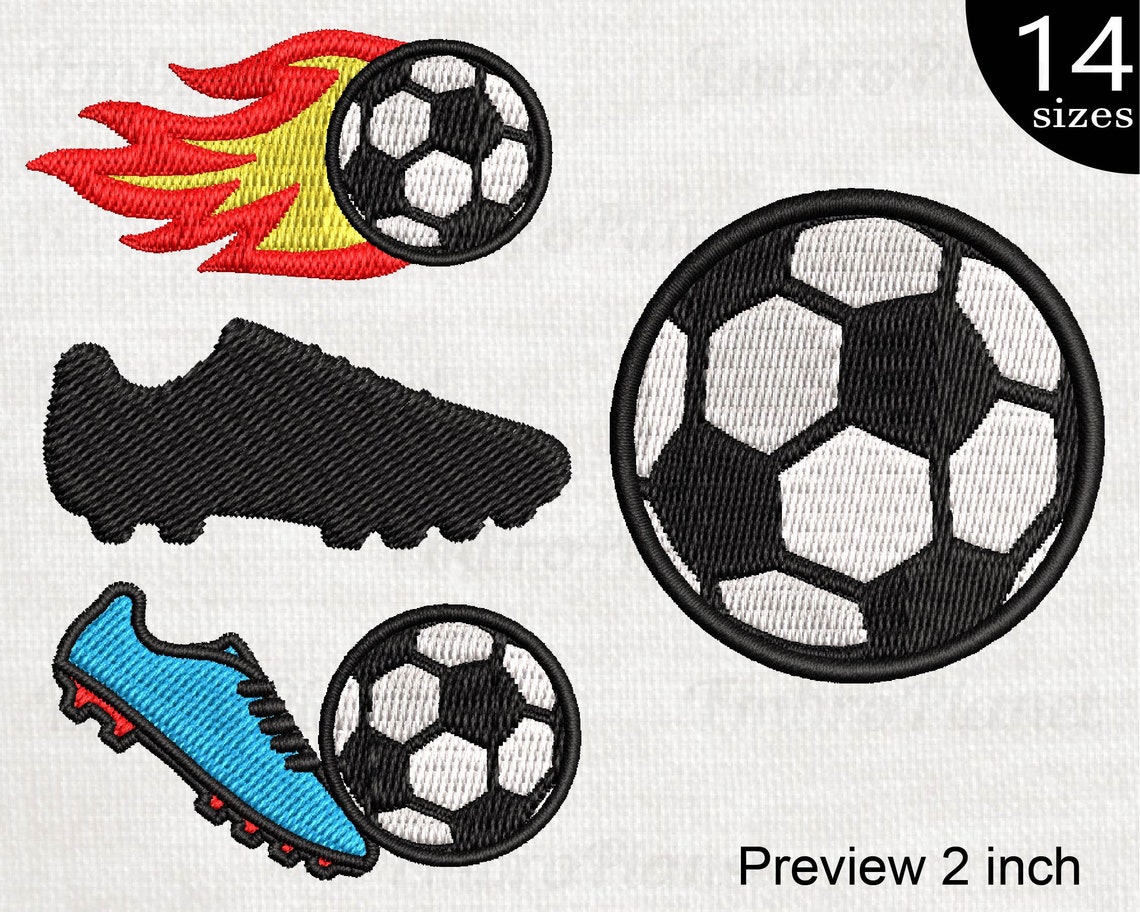 Soccer Designs Design for Embroidery Machine Instant - Etsy