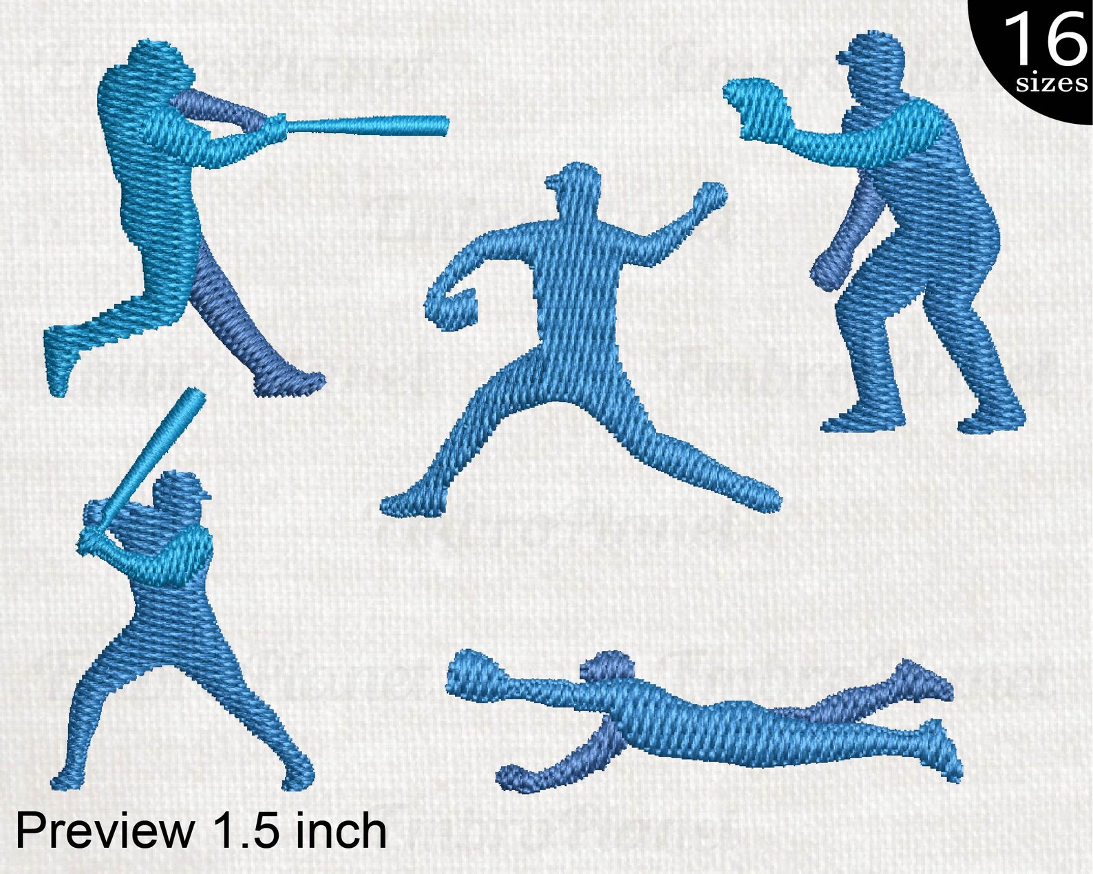 Baseball Players Designs for Embroidery Machine Instant - Etsy
