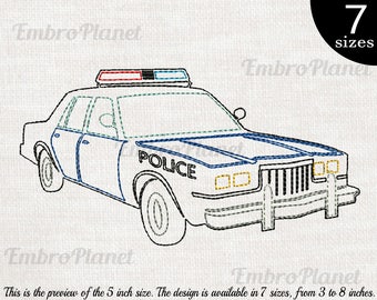 Police Car Embroidery File - Etsy
