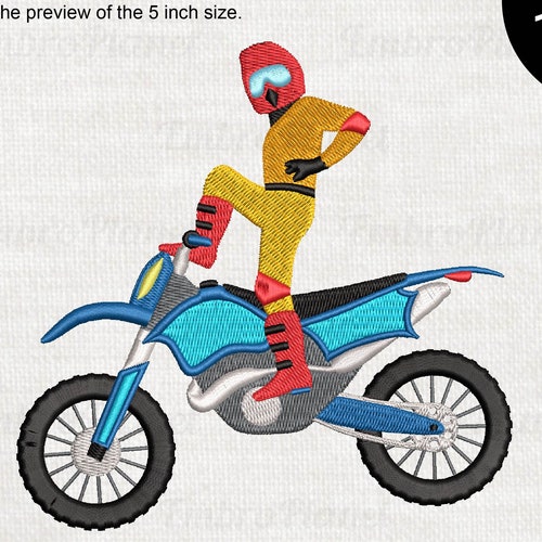 Motorcycle Embroidery Design for Embroidery Machine Instant - Etsy