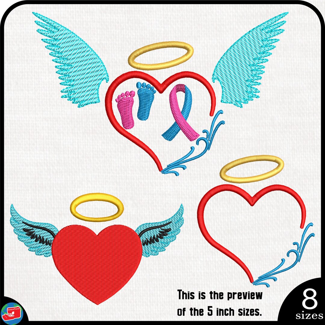 Mommy of an Angel - Design for Embroidery Machine Digital Graphic File ...