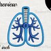 Lung - Design for Embroidery Machine Instant Download Digital File ...