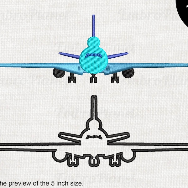 Stitch File for Airplane - Etsy