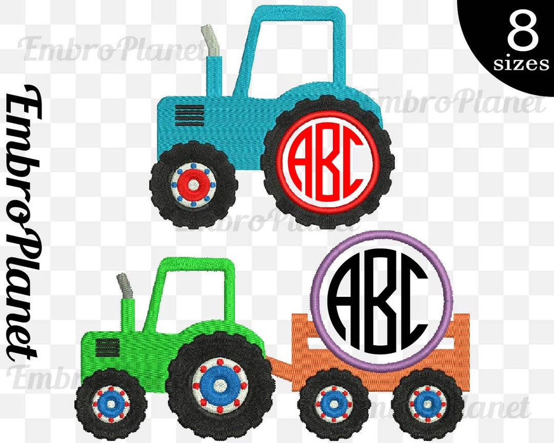Tractors Designs for Embroidery Machine Instant Download Digital File ...