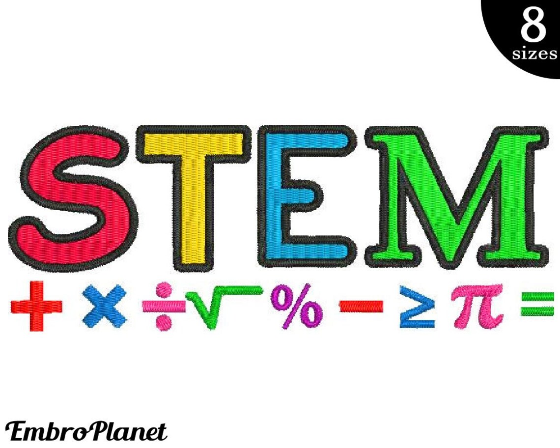 Stem Math Signs Design for Embroidery Machine Instant | Etsy