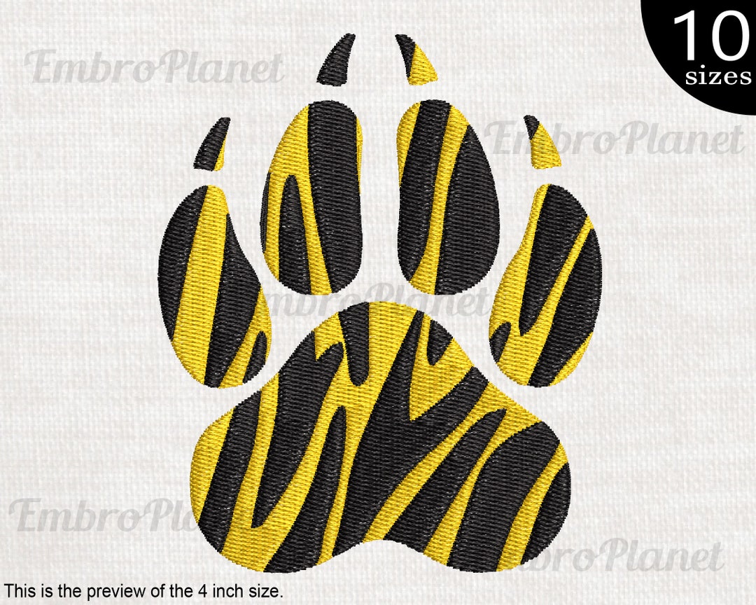 Stripe Paw - Design for Embroidery Machine Instant Download Digital ...