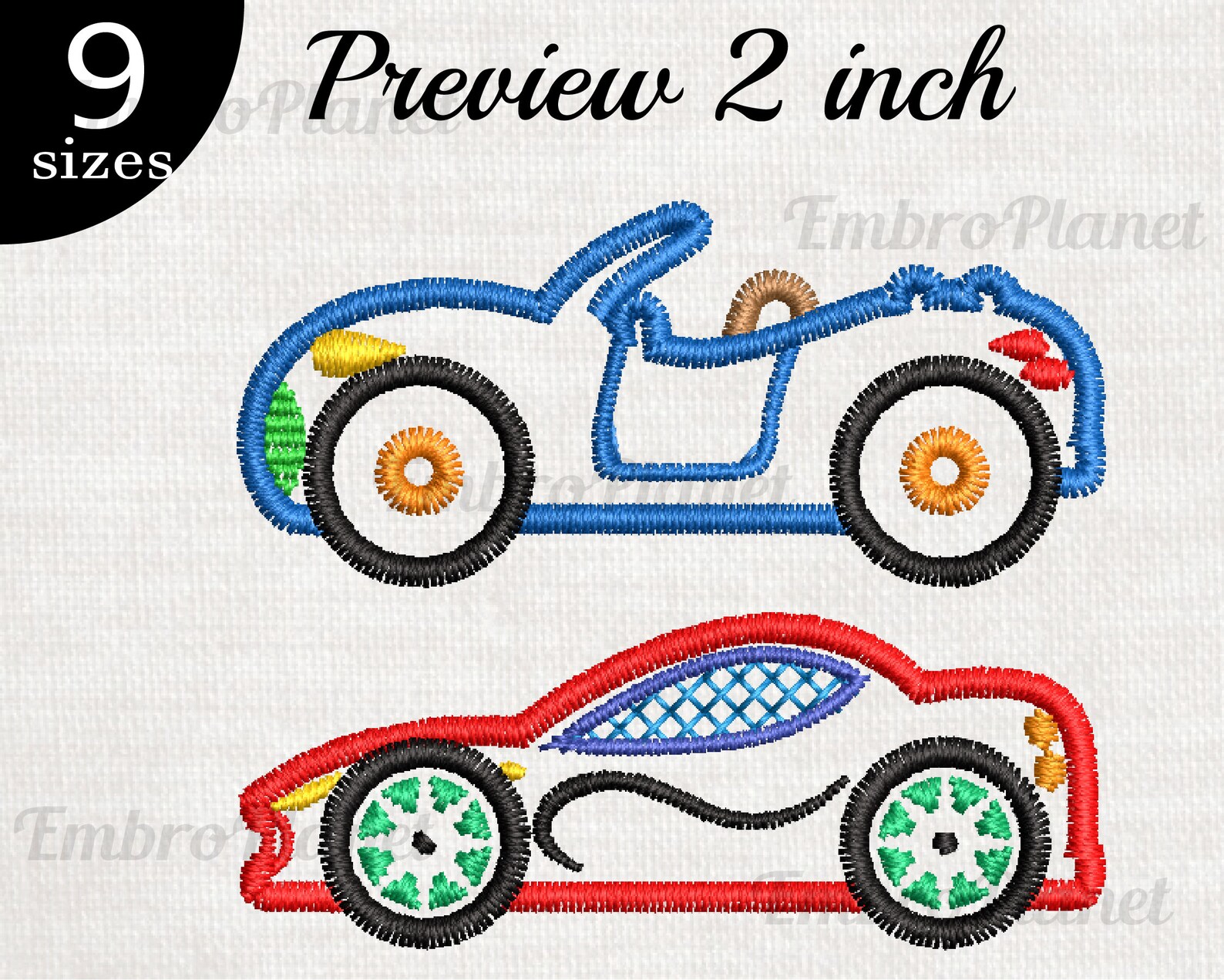 Cars Designs for Embroidery Machine Instant Download Digital | Etsy