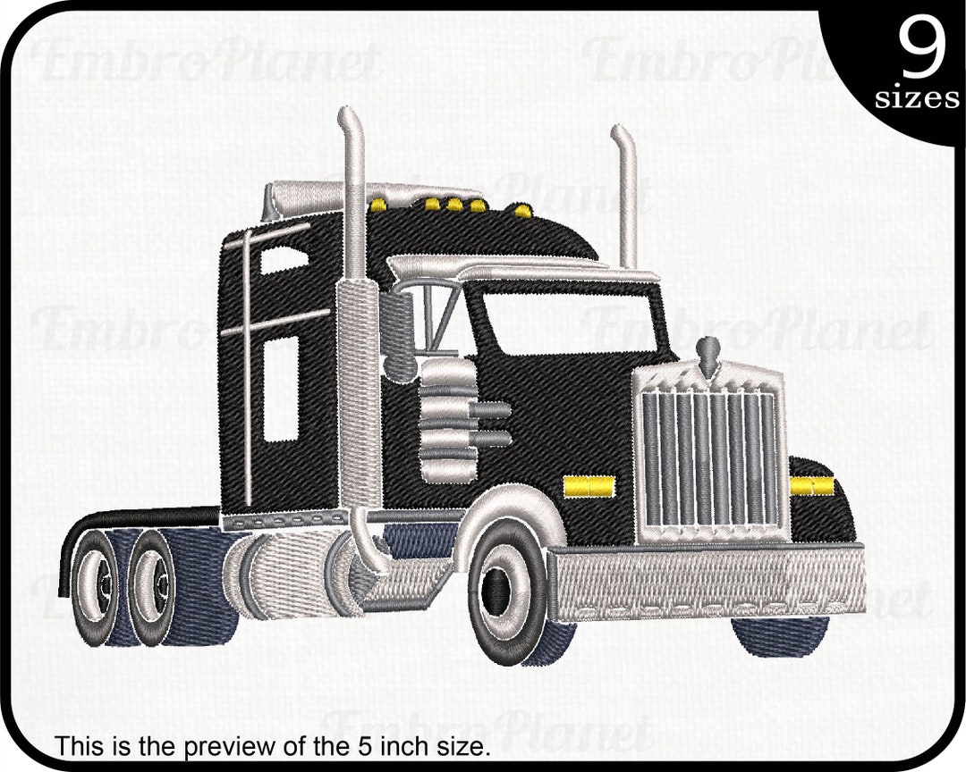 Cool Truck Design for Embroidery Machine Instant Download Digital ...