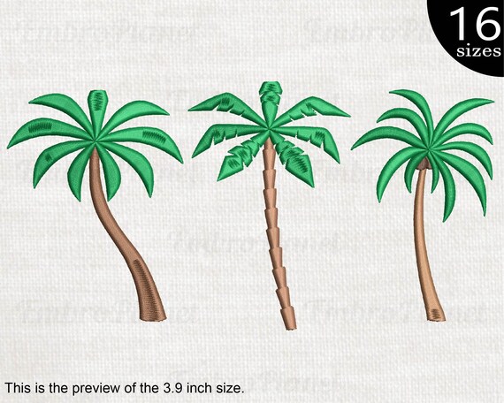 Palm Trees Designs for Embroidery Machine Instant Download - Etsy