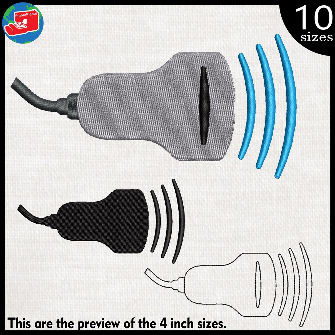 Sonography - Designs for Embroidery Machine Instant Download Digital ...