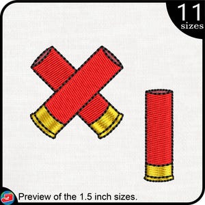 Crossed Shotgun Cartridge Embroidery Design – Military Icon (digital ...