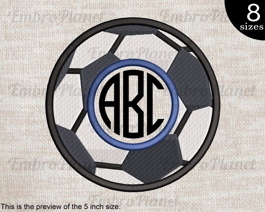 Frame Soccer Ball - Design for Embroidery Machine Instant Download ...