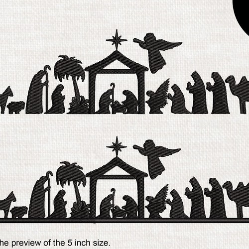 Nativity Christmas Machine Embroidery Design / Nativity - Etsy