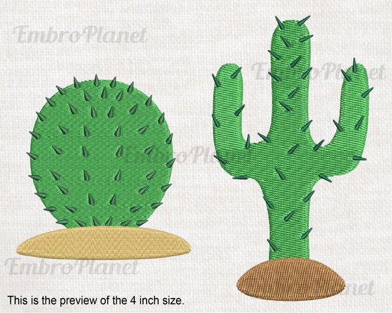 Cactus Design for Embroidery Machine Instant Download | Etsy