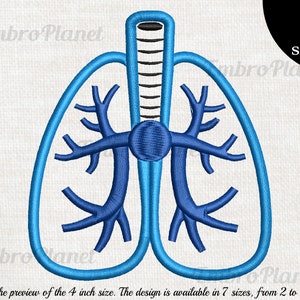 Lung - Design for Embroidery Machine Instant Download Digital File ...