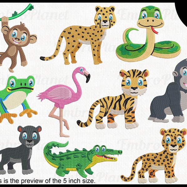 Leopard Embroidery Designs - Etsy